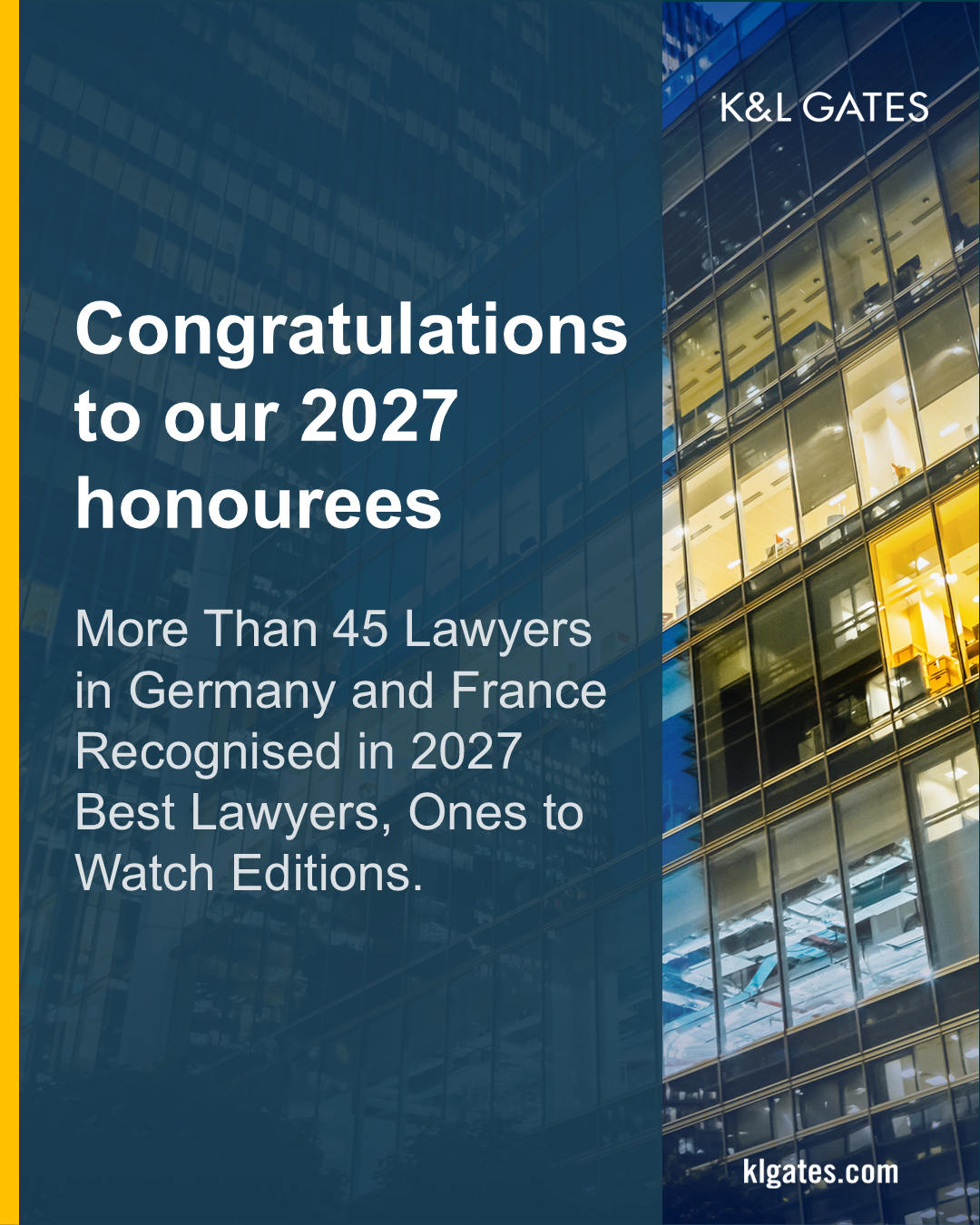 More Than 45 K&L Gates Lawyers in Germany and France Recognised in 2027 ...